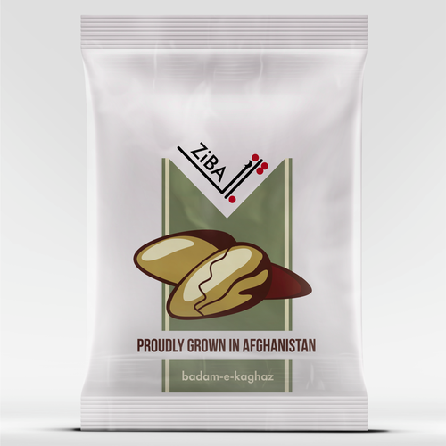 Packaging Label for Afghan Almonds from ZiBA Foods | Product label contest
