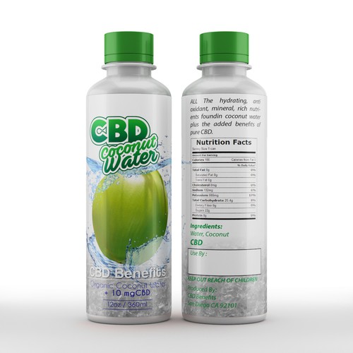 Coconut Water Label for Cannabis Company | Product label contest
