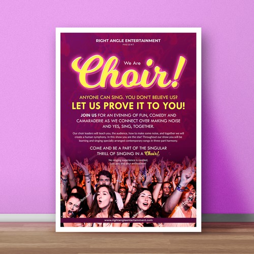 Designs | WE ARE CHOIR ad mats for Touring Production!! | Postcard ...