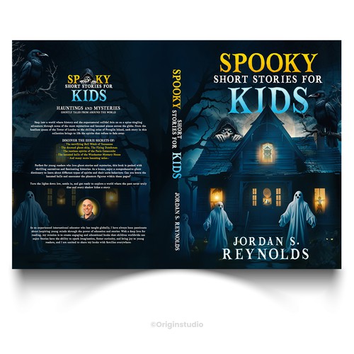 Designs | Spooky Short Stories for Kids Cover and Back | Book cover contest