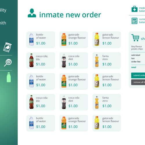 Kiosk login and menu system | Other web or app design contest