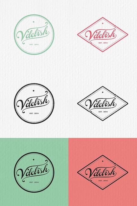 Create a fun, flirty, modern vintage logo for a clothing company ...