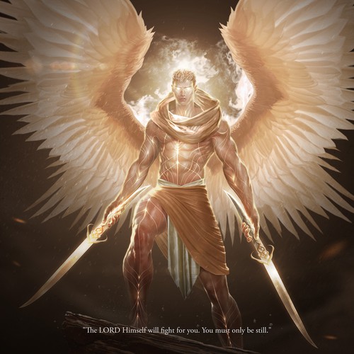 Badass Angel Art Commission for Boy's Bedroom Wall | Illustration or ...