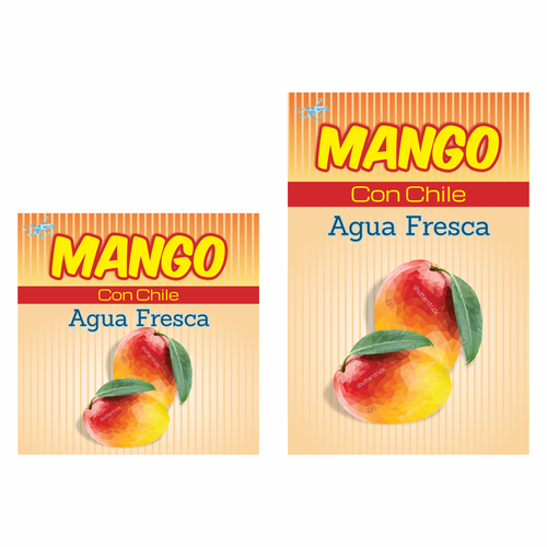 New beverage label "Mango Con Chile" "Agua Fresca" | Product label contest