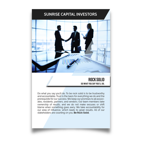 Design Core Value Posters for Real Estate Investment Firm | Poster contest