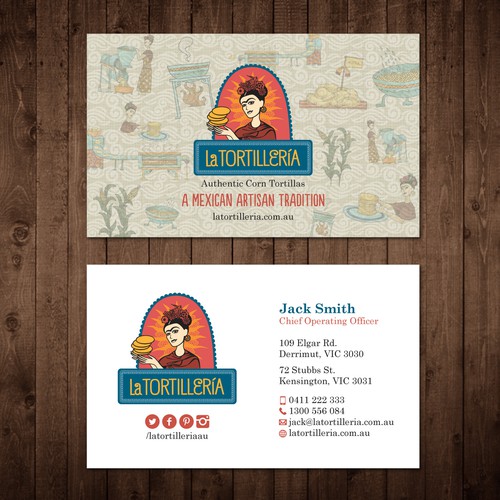 Business Card Mexican Corn Tortillas | Business card contest