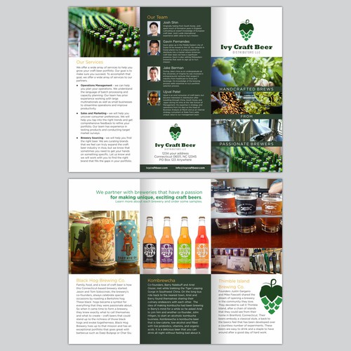 Create a product list brochure for a beer distribution company ...