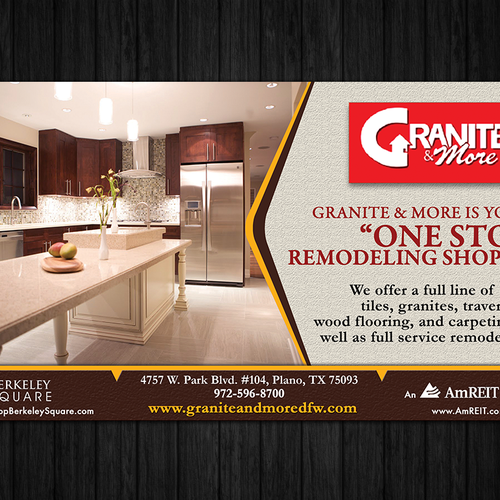 Create an ad for Granite and More | Postcard, flyer or print contest