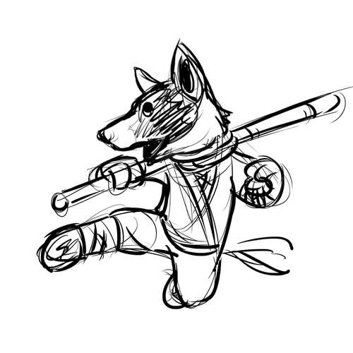 Ninja corgi anime/manga mascot with a cause, fighting the good fight ...