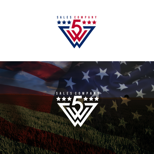 Create a patriotic logo for our agricultural equipment company 5W Sales ...