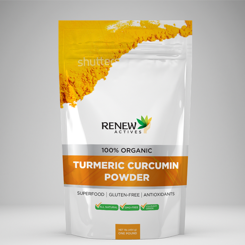 Seeking a Modern & Clean Turmeric Stand-up Pouch Design | Product ...