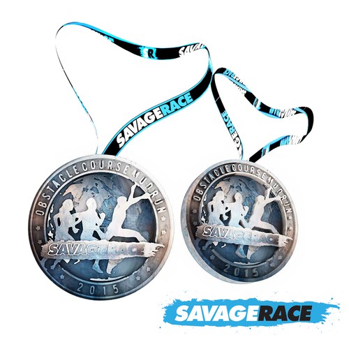 Design a Finisher Medal for Savage Race - An Obstacle Course Mud Run ...
