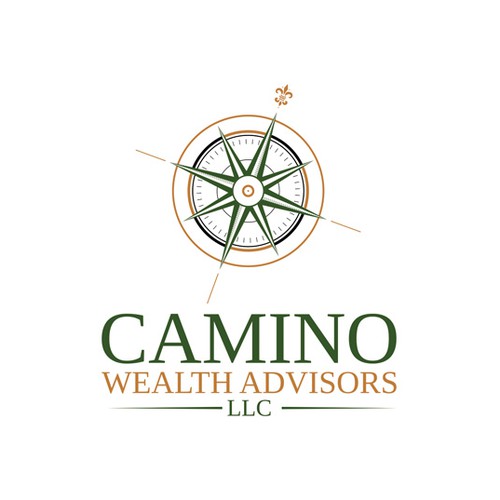 Create a classic elegant compass rose logo for Camino Wealth Advisors ...