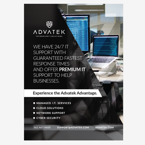 Designs | Sleek and modern newspaper ad for IT service Company ...