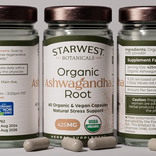Designs | Organic Herb Capsule Label Design | Product packaging contest