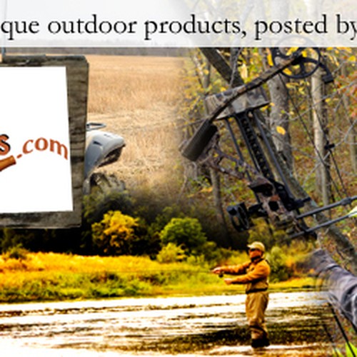Hunting & Fishing Products Website Banner | Banner ad contest