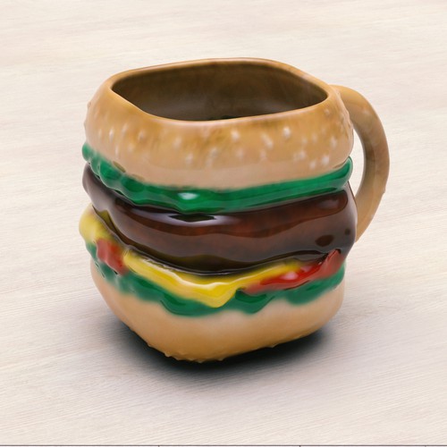 Design a unique and innovative Burger Mug | 3D contest