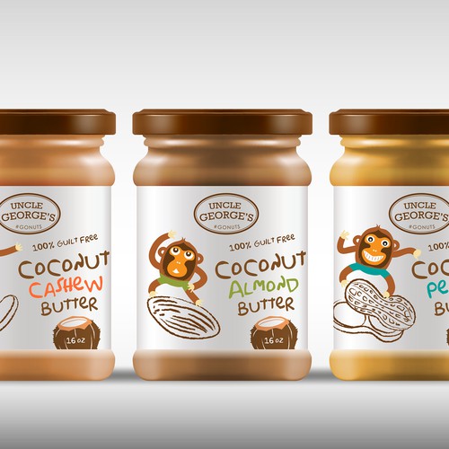 Nut butter label design | Etiketten Wettbewerb