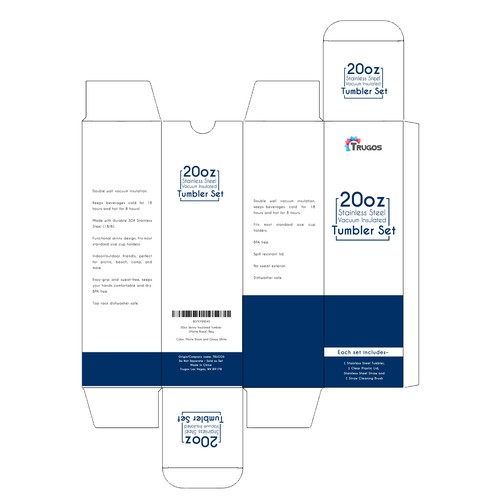 Fun drinkware brand needs a minimalist/modern packaging (box) design ...