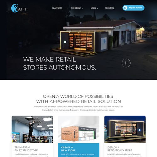 Designs | AiFi Website Redesign - Design/Layout Only (No Coding) | Web ...