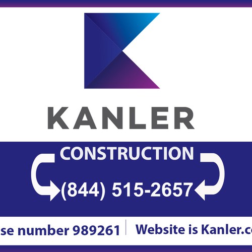 Yard Sign for Construction Company | Signage contest