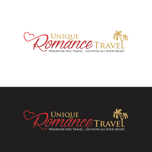 Create a LUXURY ROMANCE TRAVEL AGENCY identity targeting the wedding ...