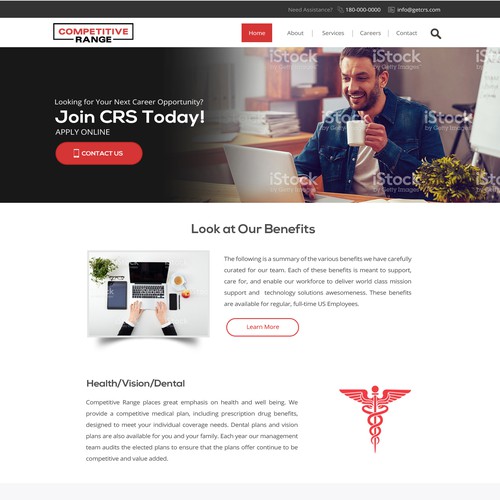 Benefits Page Design/Update | Landing page design contest