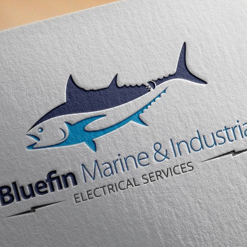 Create a new business card and logo for Bluefin Marine & Industrial ...