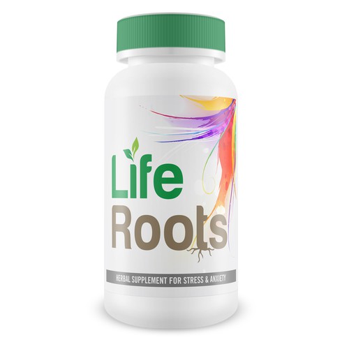Design a clean, modern label for Life Roots herbal supplement brand ...