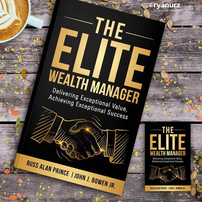 Design a new book cover for financial services Elite Wealth Manager ...