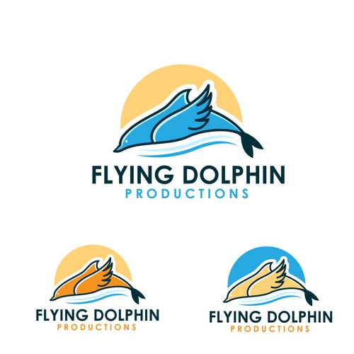 Create a fun and daring flying dolphin logo for film industry. | Logo ...