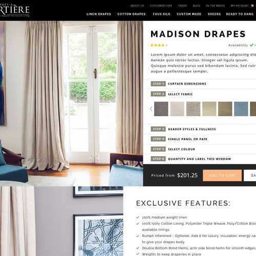 Designs | Design A Sleek Modern Website for our curtain and interiors ...