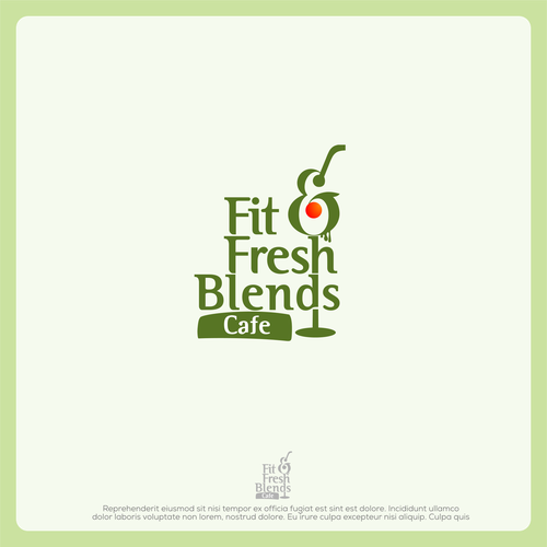 Fit & Fresh Blends Cafe (logo design for juice and smoothies bar ...