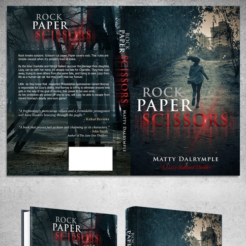 Book Cover Design for Thriller Novel "Rock Paper Scissors" | Book cover ...