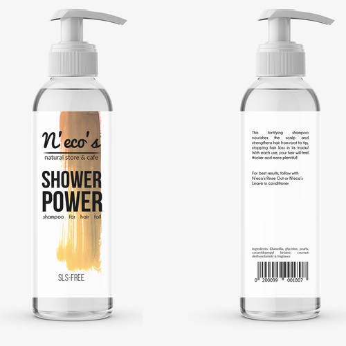 Natural Chemical Free Shampoo Bottle Label Design | Product label contest