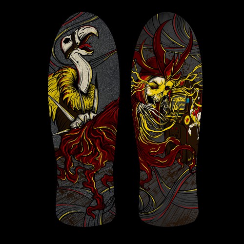 Create an epic skateboard design themed on videogames | Illustration or ...