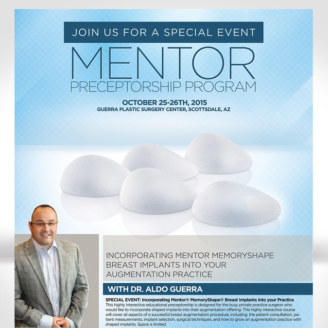 MemoryShape Breast Implant Preceptorship with Dr. Aldo Guerra | Poster ...
