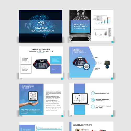 AI software company presentation deck | PowerPoint template contest