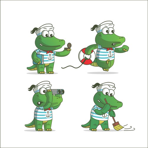 Design a friendly alligator cartoon | Character or mascot contest