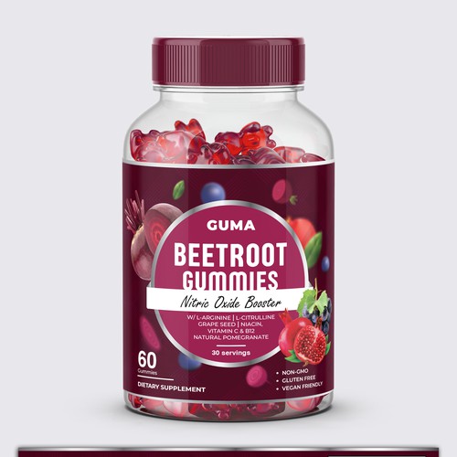 Designs | ⭐ Design a Product Label For Beet Root Gummies That Sticks ...