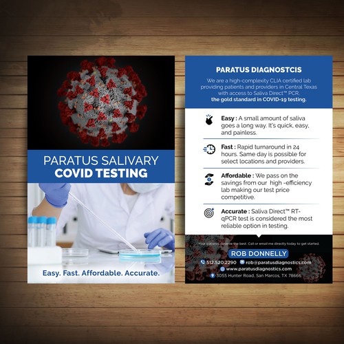 Designs | Compelling COVID testing flyer needed for Texas lab ...
