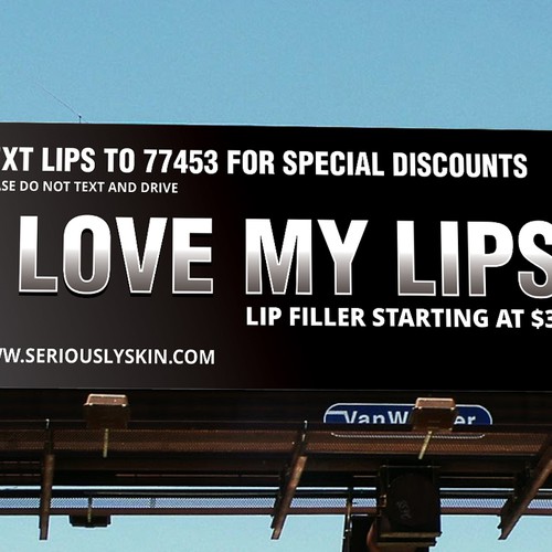 Lip filler Billboard for Medical Spa | Signage contest