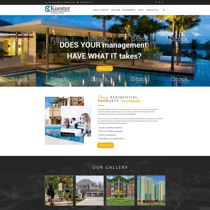 Awesome Residential Management Website Design | Web page design contest