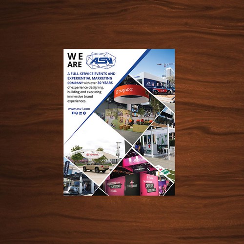 Create a one page print ad for Experiential Marketing company, ASV ...