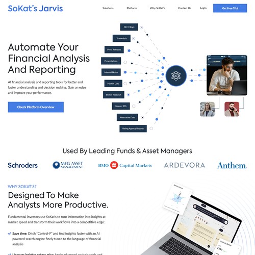 Designs | World's First AI Investment Banker | Web page design contest