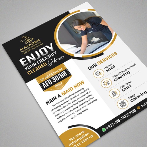 Designs | Flyer for Mayader Cleaning Services | Postcard, flyer or ...