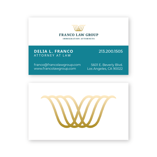 Design a sleek business card for immigration law firm | Business card ...