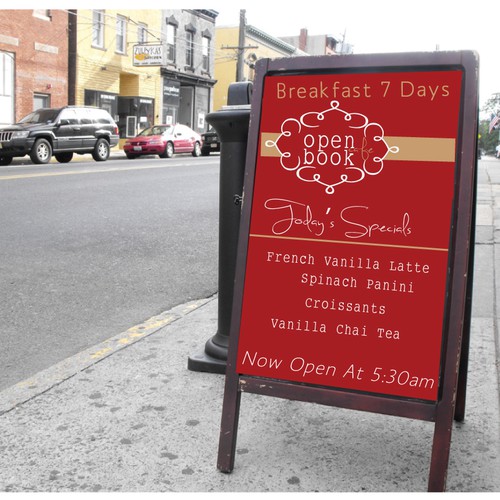 New signage wanted for Open Book Cafe | Signage contest