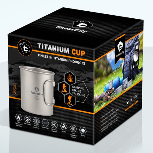 Create a Packaging Box Design for finessCity Titanium Outdoor Product ...