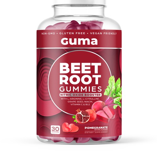 Designs | ⭐ Design a Product Label For Beet Root Gummies That Sticks ...
